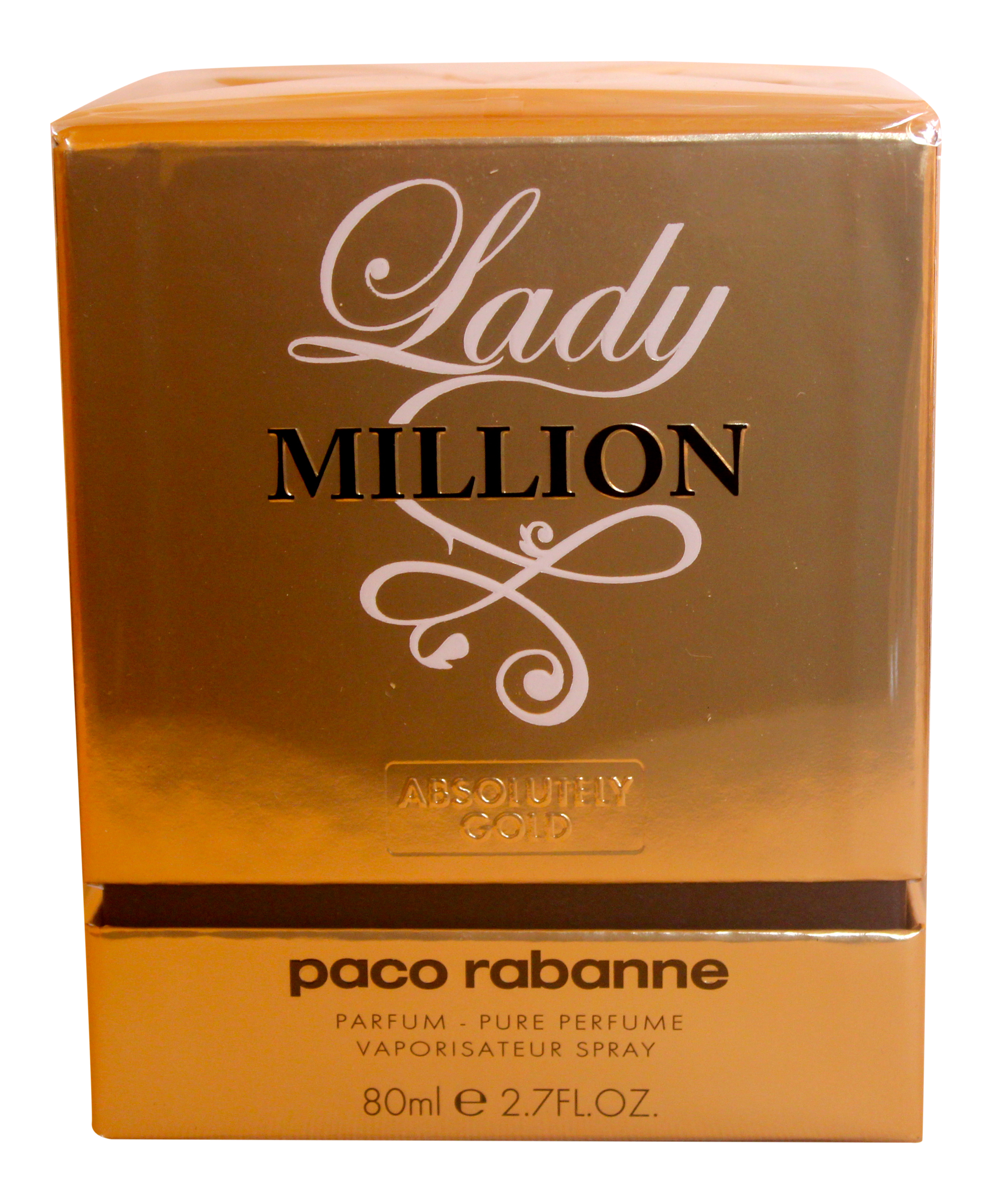 Paco Rabanne Lady Million Absolutely Gold 80ml Pure Perfume Spray for ...