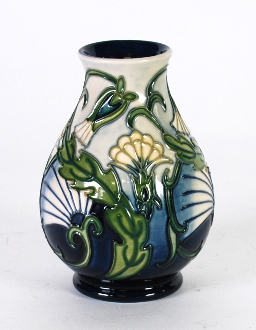 MODERN MOORCROFT 'ROUGH HAWKSBEARD' PATTERN, TUBE LINED POTTERY VASE ...
