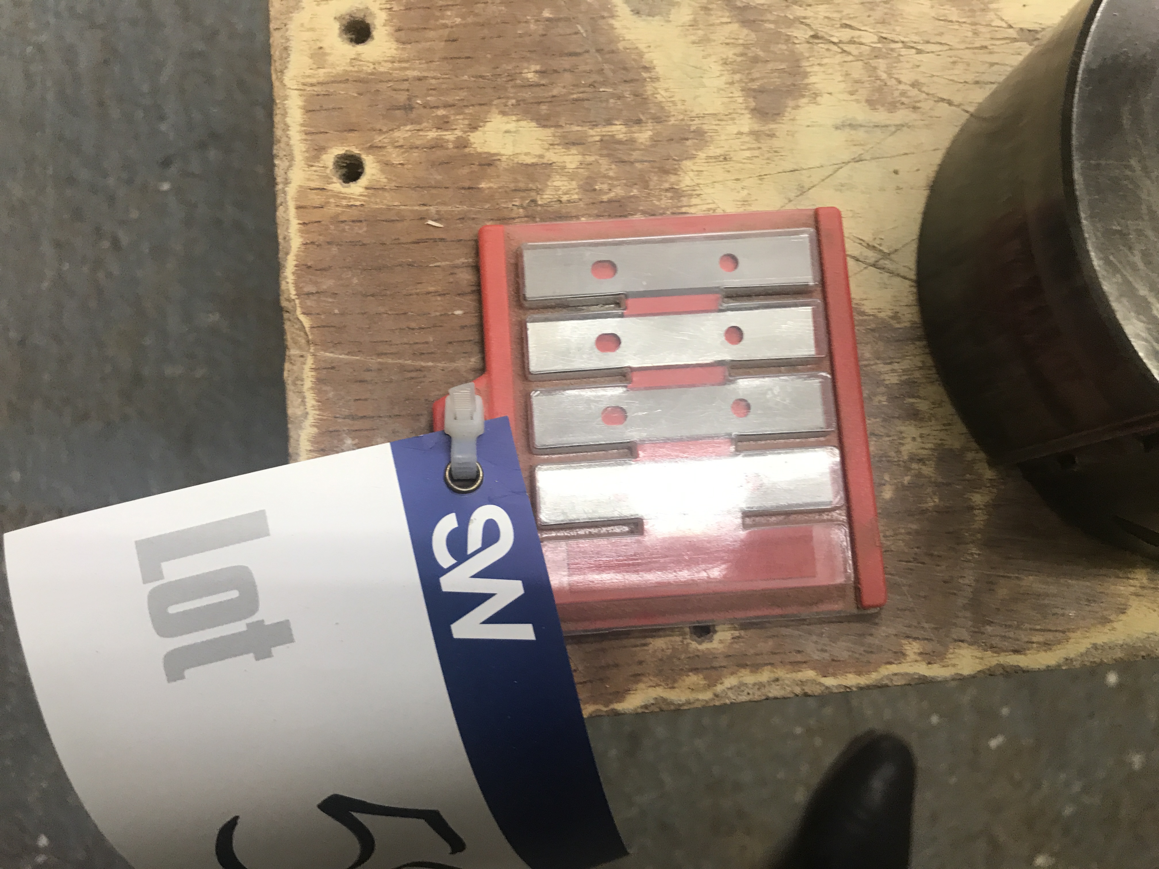 Two Cutter Blocks (each 1.25in bore), 50m and 60m width, approx. 6.75in ...