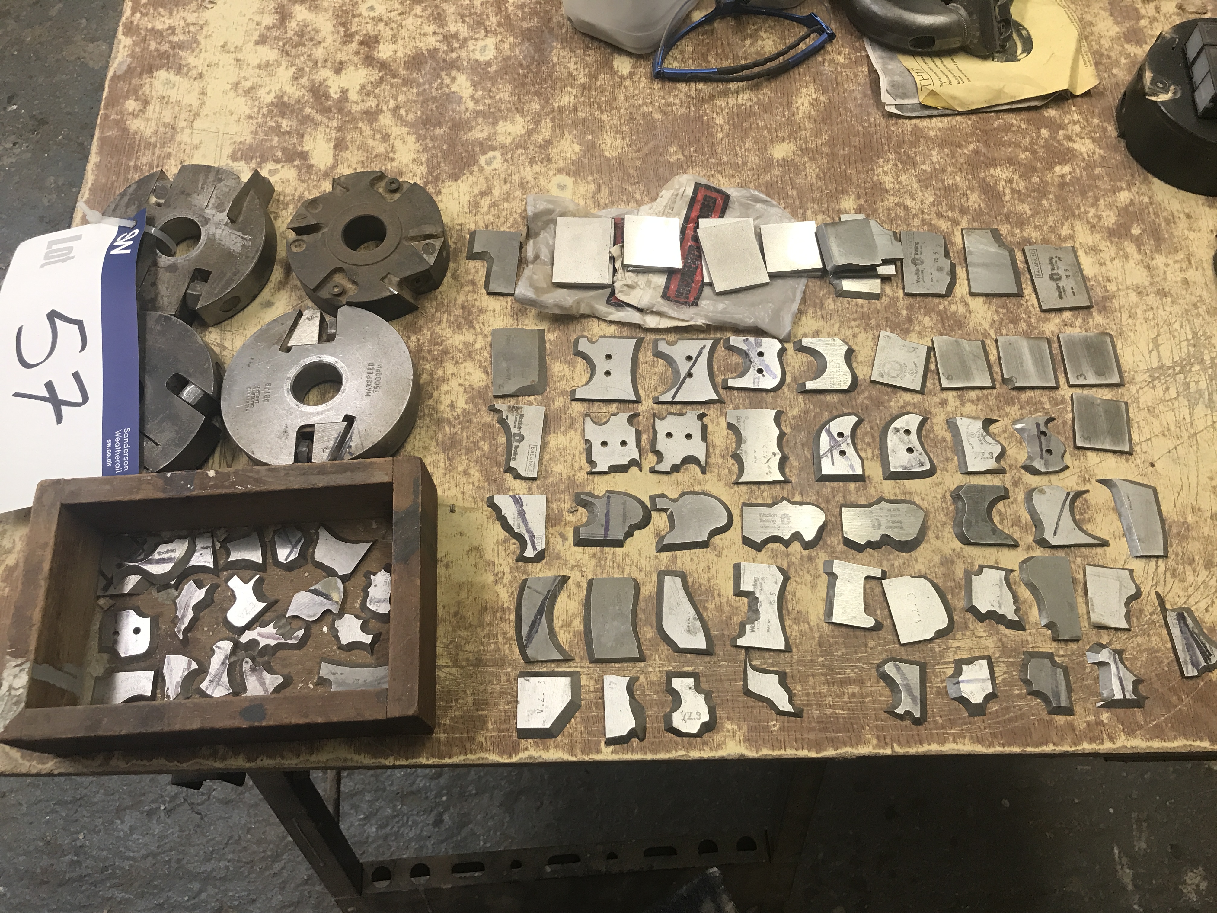 Four Cutter Blocks and Cutter Tooling, as set out in one area (1.25 in ...