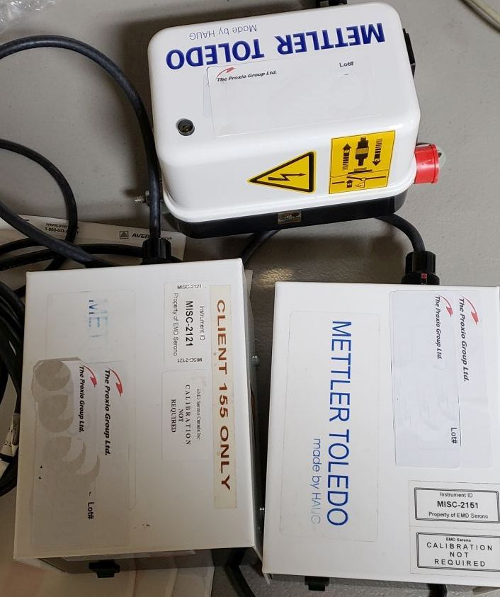 #1:Mettler Toledo Haug De-Ionizer, Type EN SL LC UL 115V; #2&3:Mettler ...