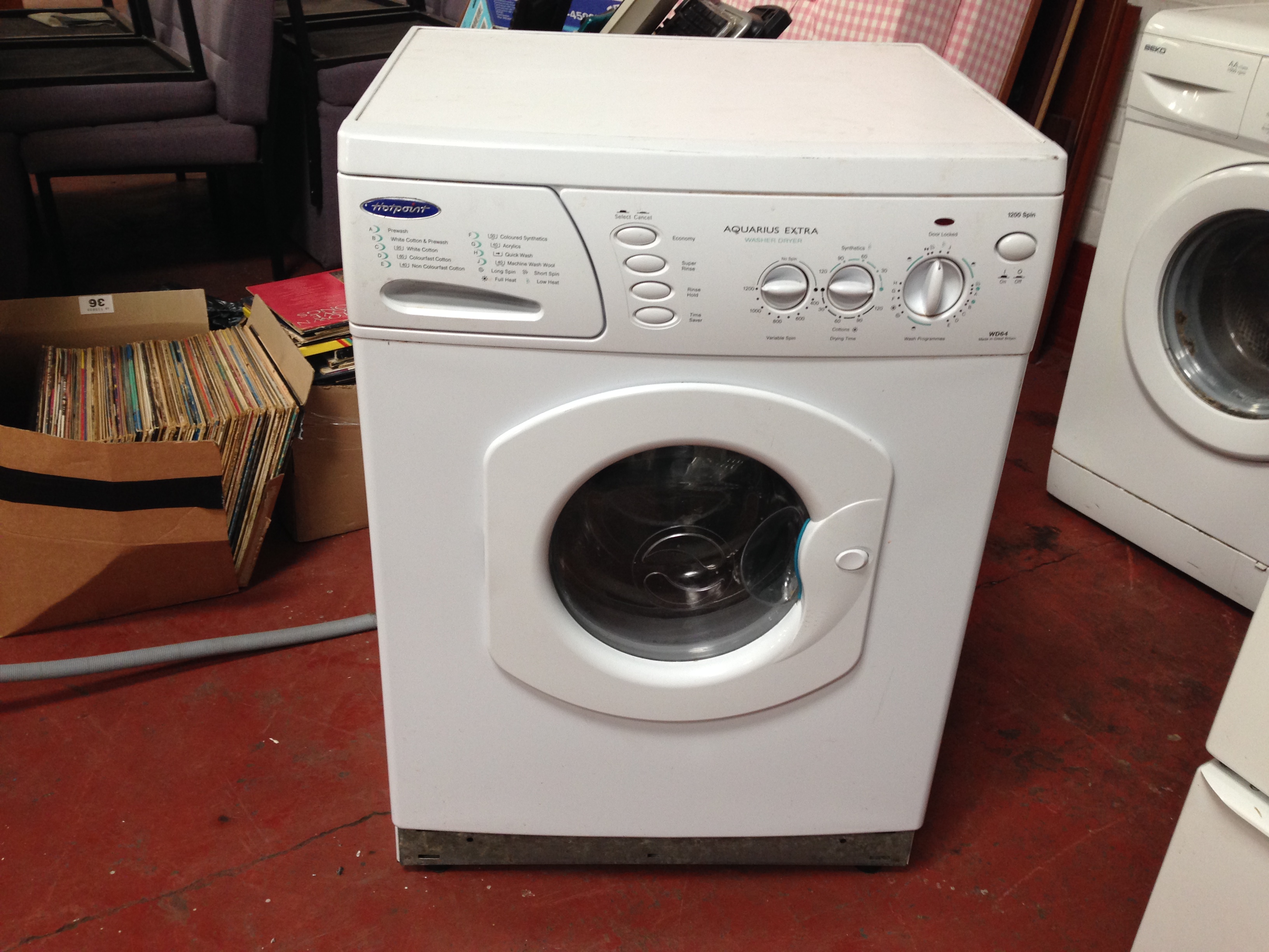 HOTPOINT AQUARIUS EXTRA WD64 WASHER/DRYER (1051) NO VAT APPLICABLE