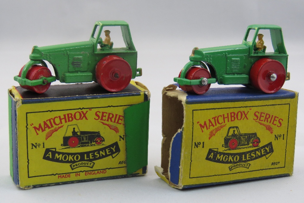 A Moko Lesney Matchbox Series Steam Roller No 1, complete with box ...