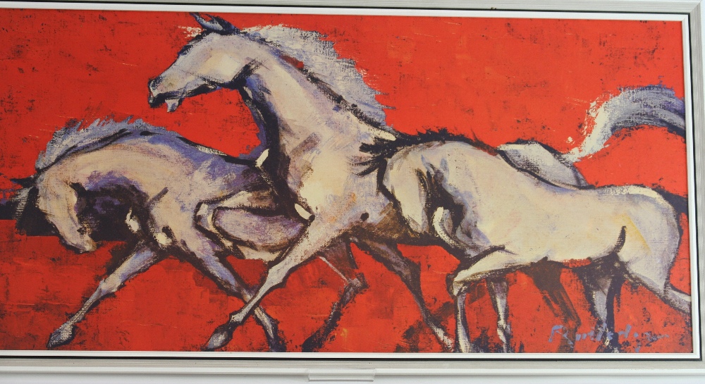 A coloured print entitled 'Sundown', from an oil painting by William ...