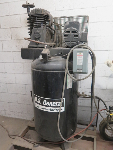 US General 7.5Hp Vertical Air Compressor w/ 80 Gallon Tank