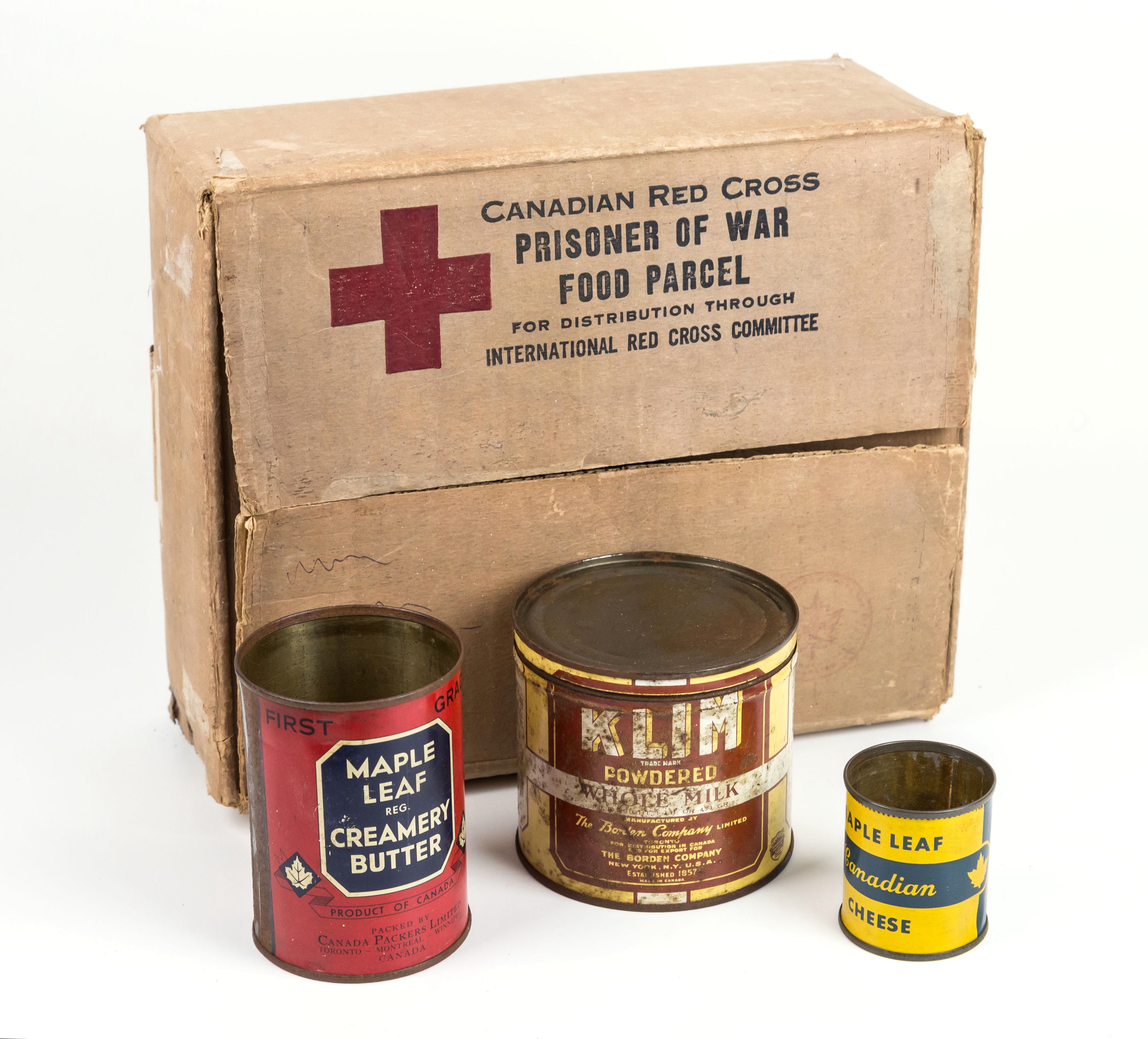 A Canadian Red Cross prisoner of war food parcel, comes with original ...