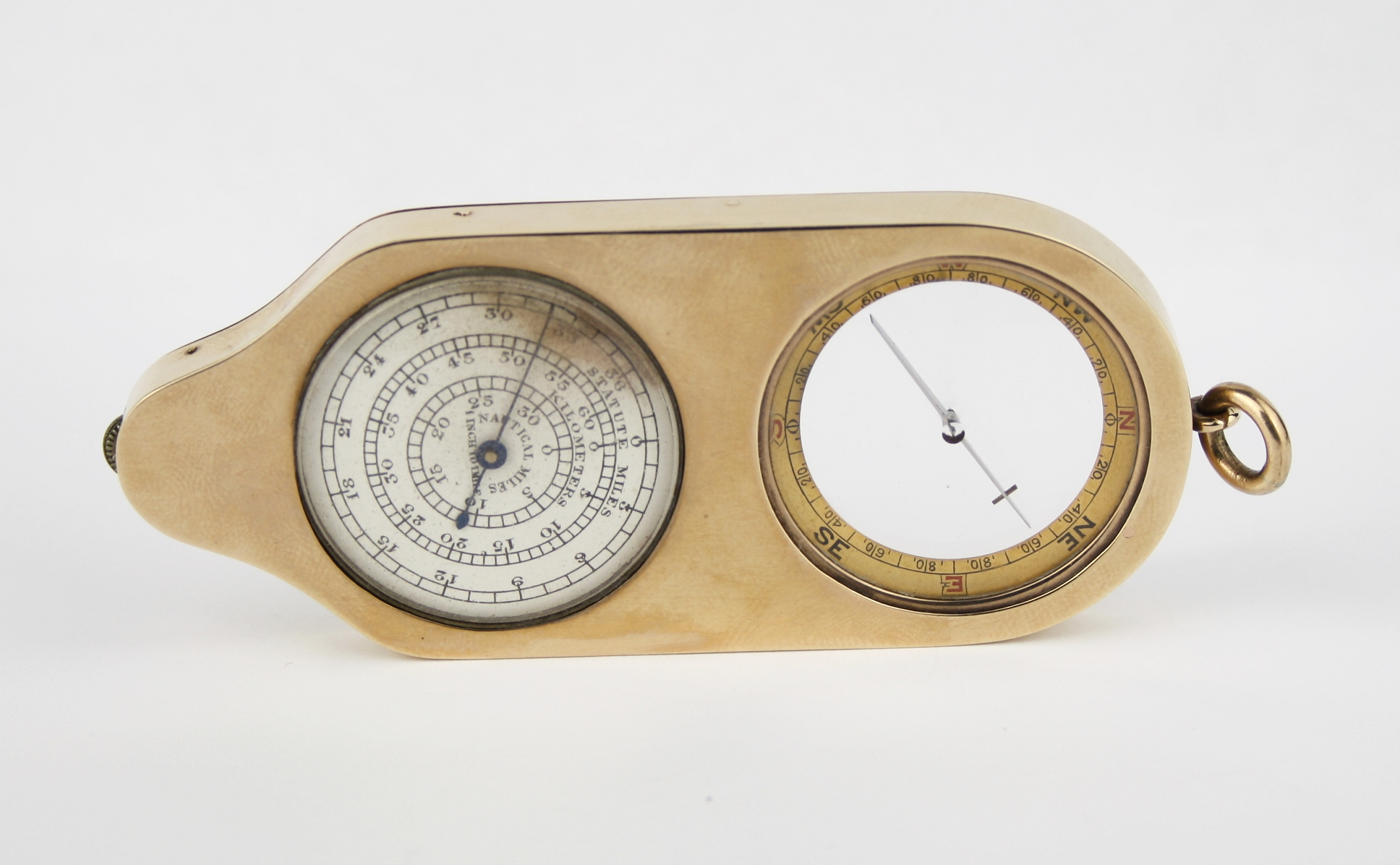 An extremely rare, fine quality Edwardian cased 9ct gold opisometer or ...