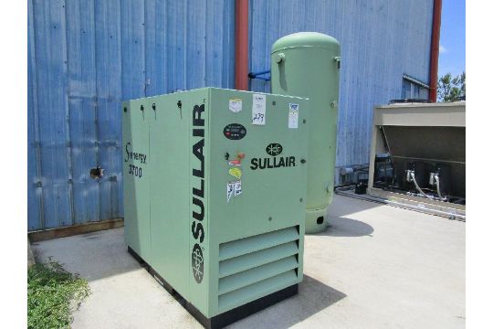 Sullair Model 3709B 50-Hp. Rotary Screw Air Compressor, Serial Number ...