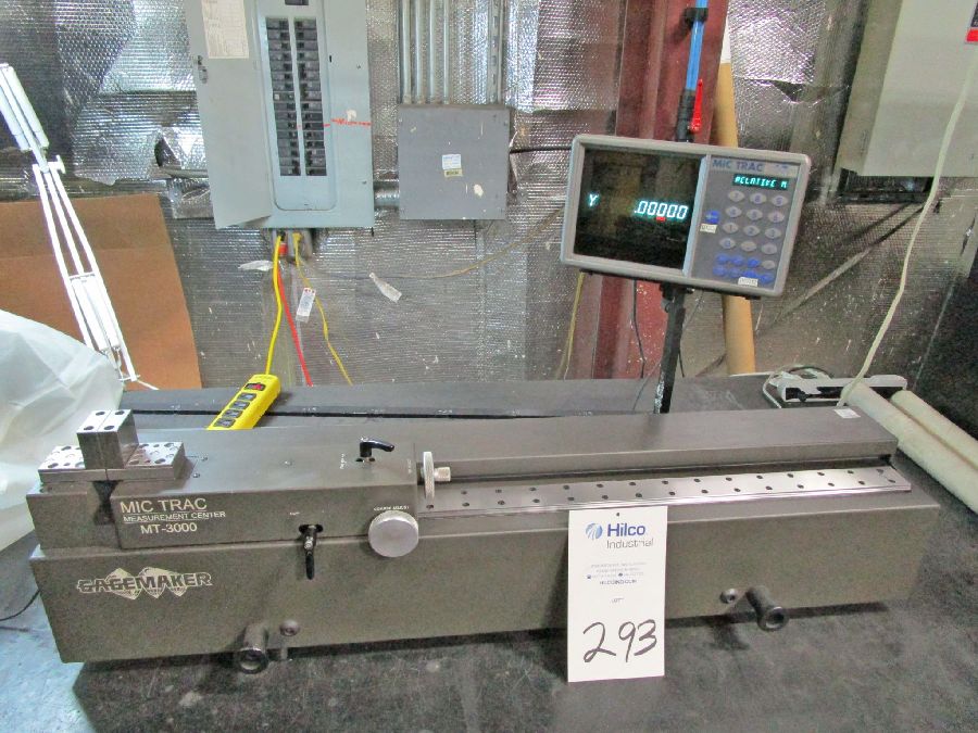 Gage Maker Model MIC-TRAC MT-3000 Measurement Centering Machine ...