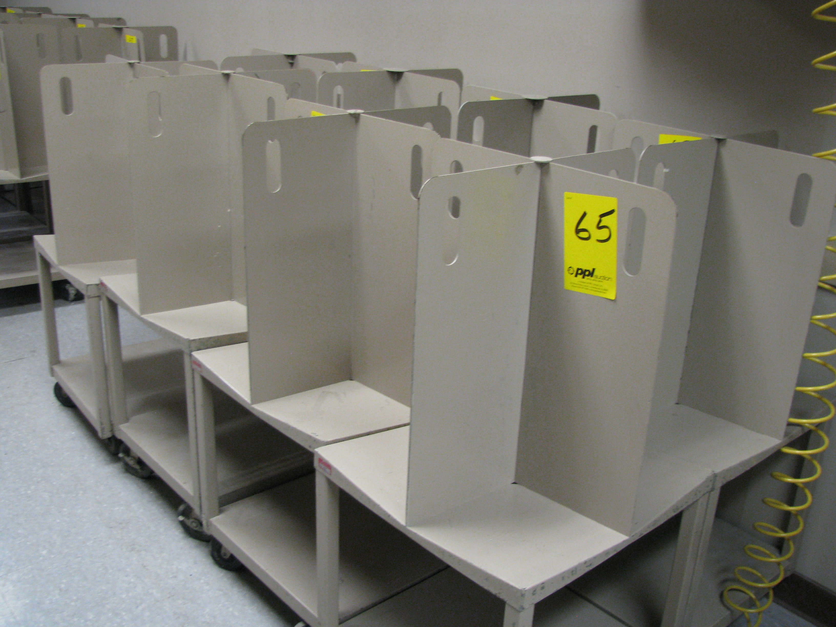 LOT: (8) 20 in. x 20 in. 4-Wheel Paper Stacking Carts