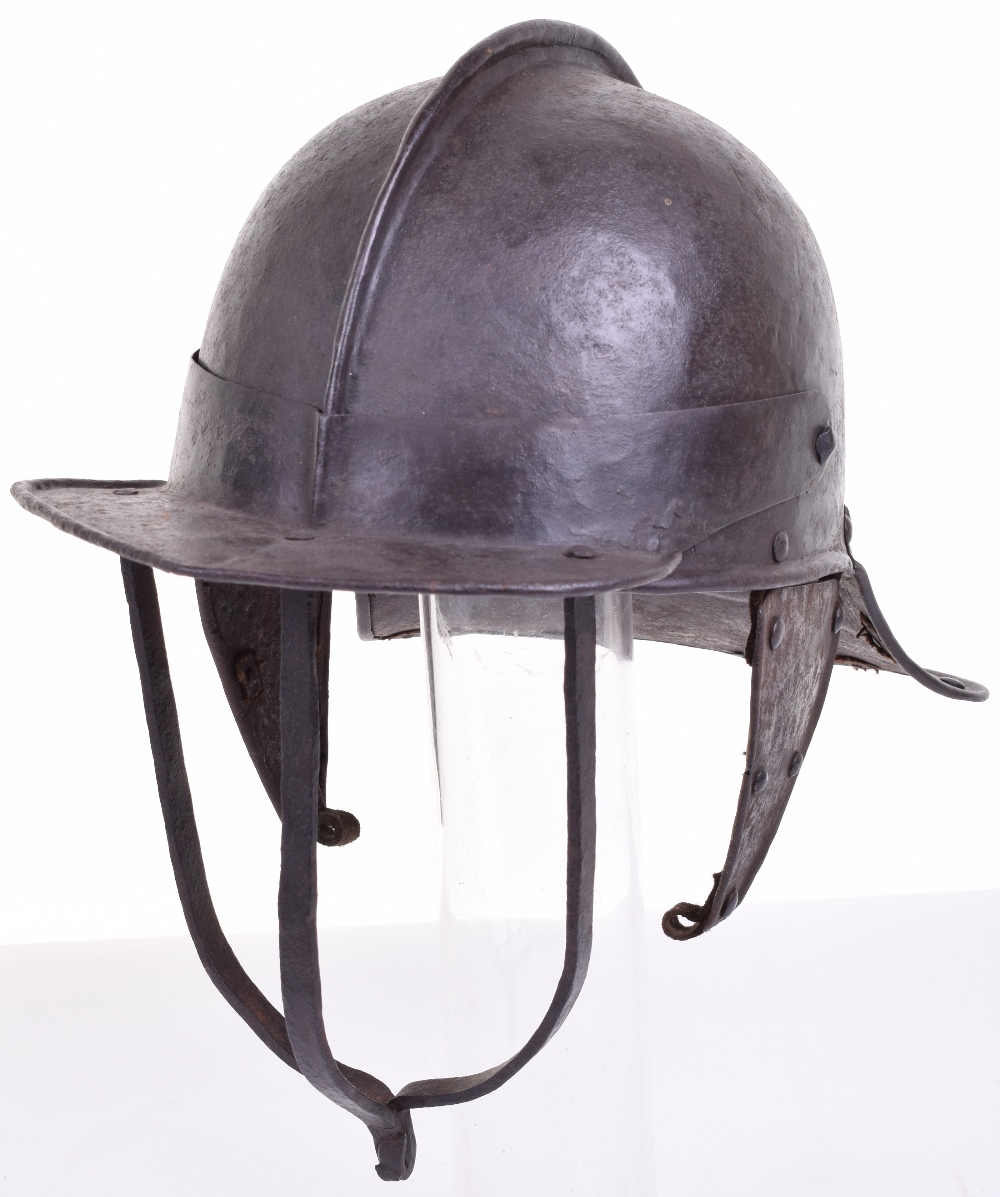 English Civil War Period Cavalry Troopers Helmet, two-piece skull with ...