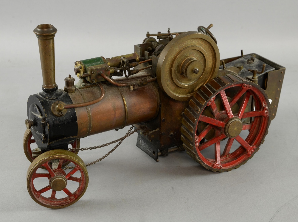19th century scratch built live steam traction engine, 39cm wide