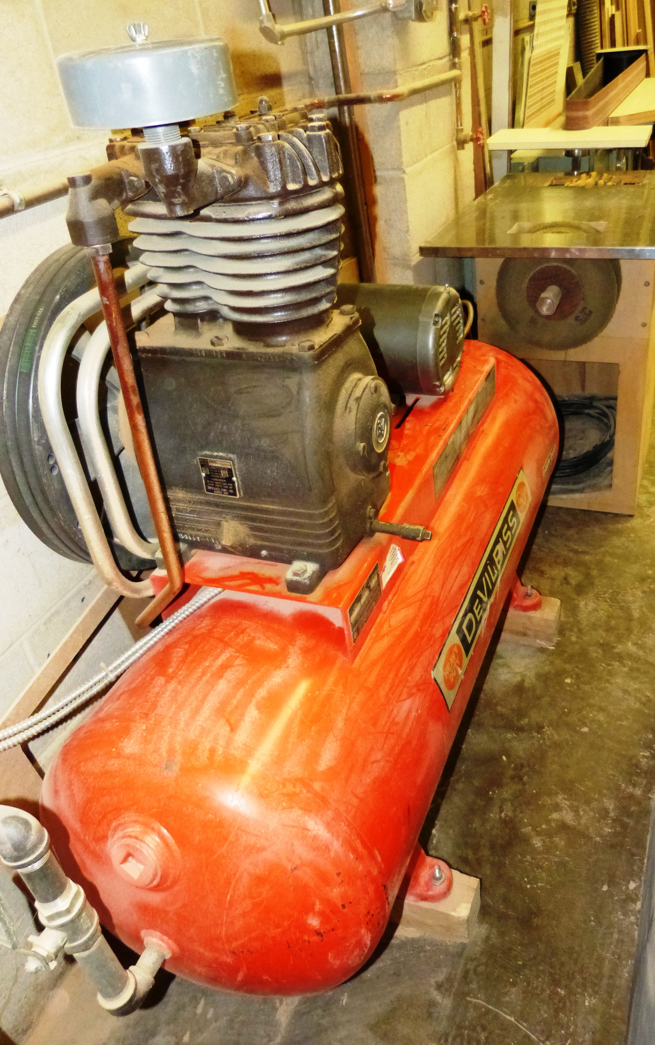 DeVILBISS Air Compressor 60 Gal., Mdl TAP-5050, Max PSI 175, S/N DJ22598