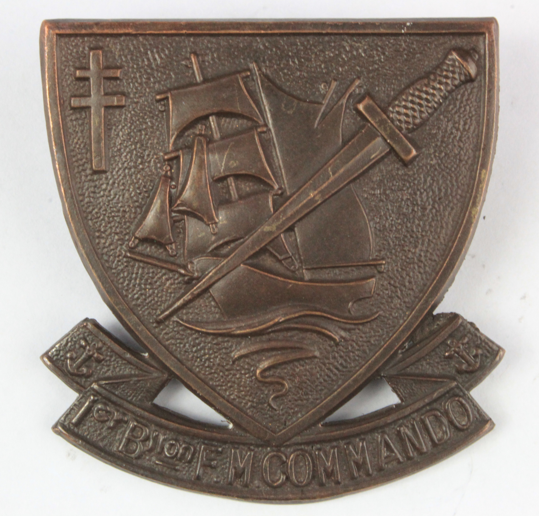 Badge a Free French Commando British made WW2 badge, part of No.4 ...