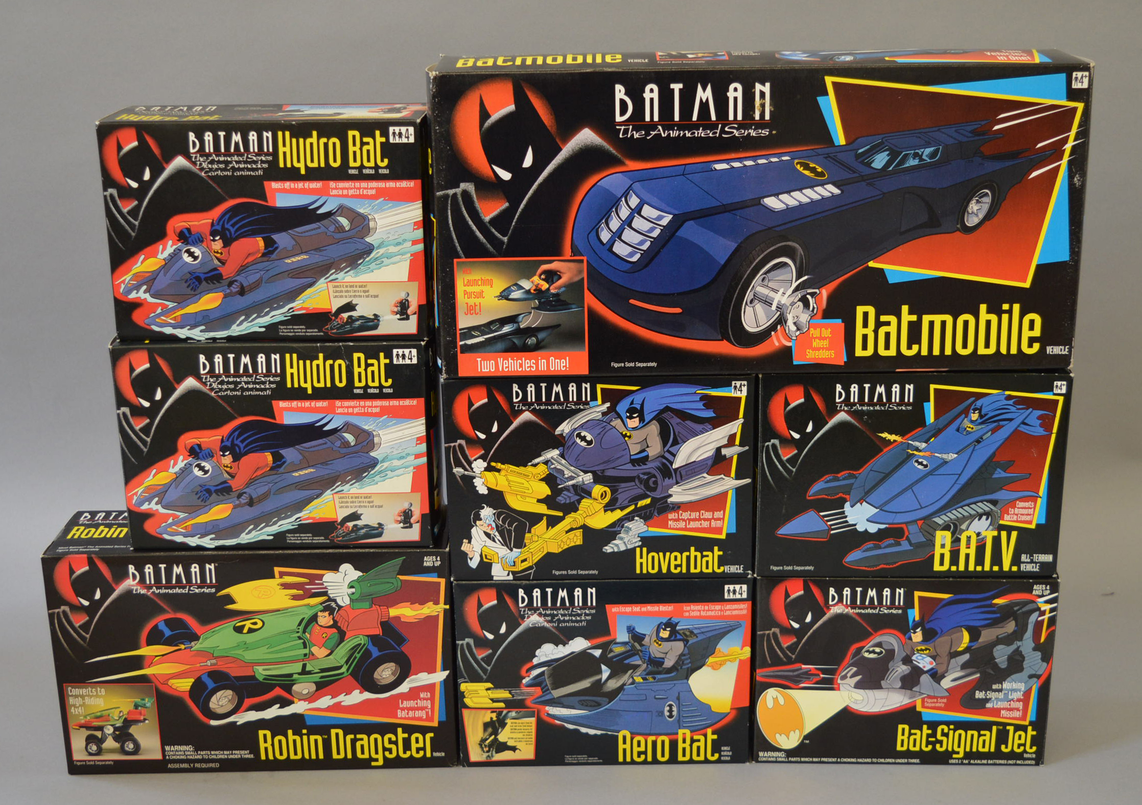 Quantity of Kenner Batman Animated Series vehicles, all boxed: Robin ...