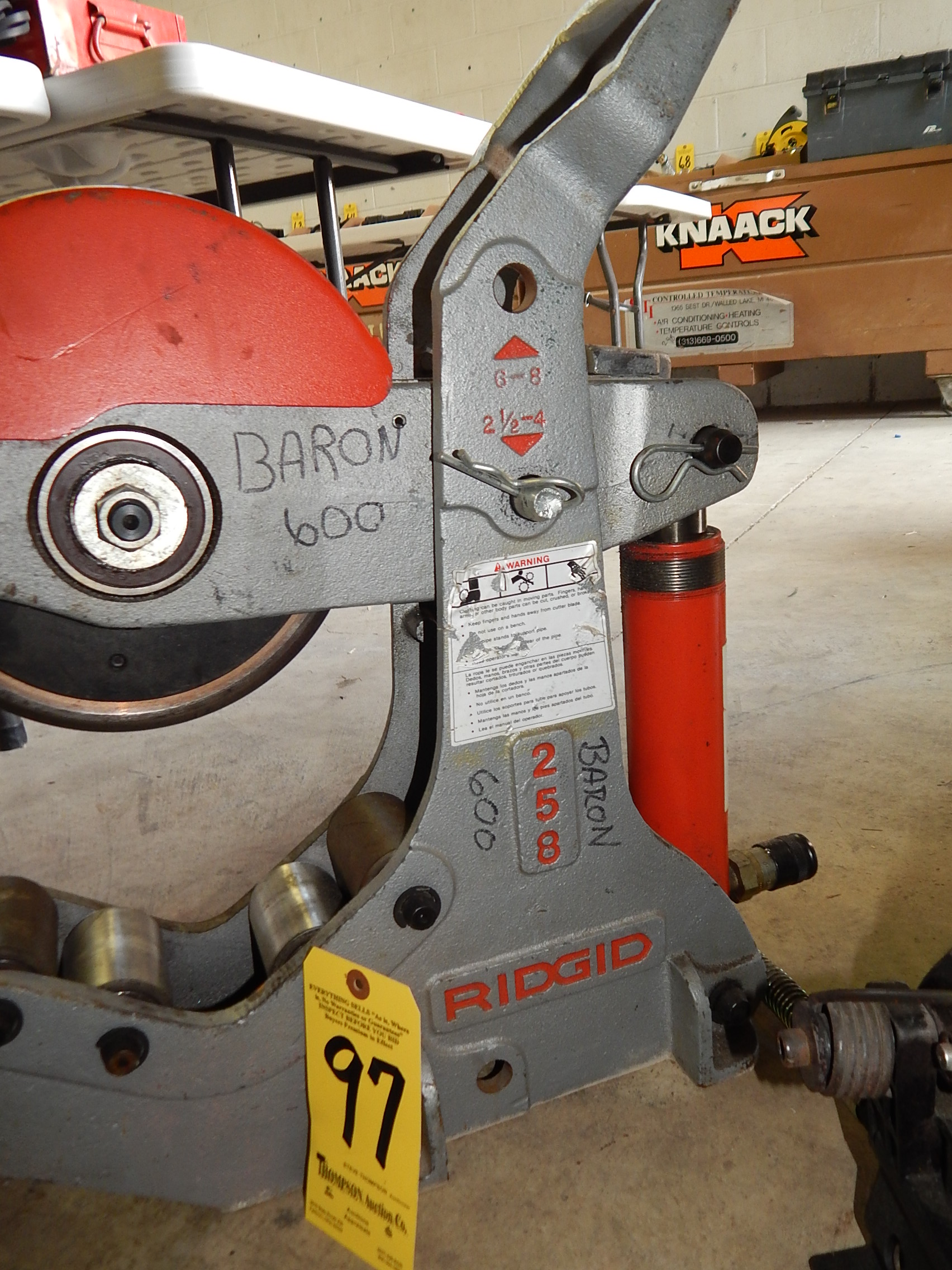 Ridgid Model 258 Pipe Cutter with Foot Operated Hyd. Pump
