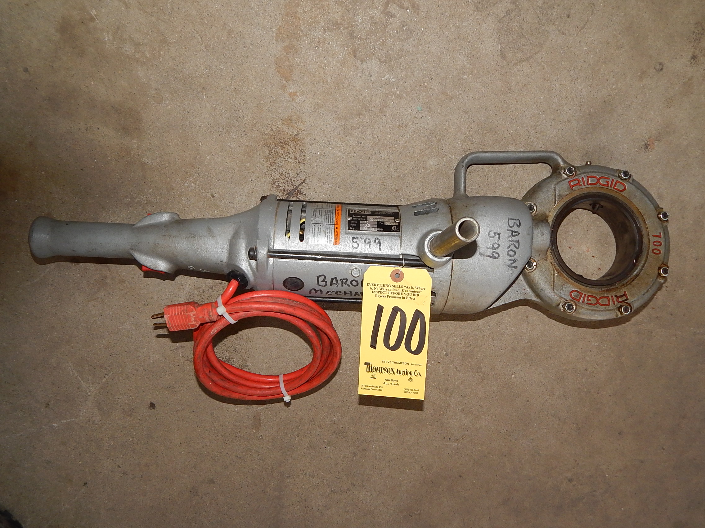 Ridgid Model 700 Pony Threader, s/n EE06798-F02
