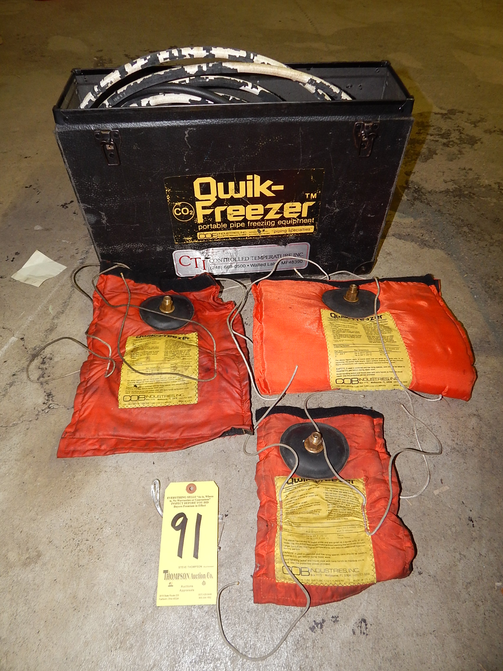 Qwik-Freezer Pipe Freezing Unit