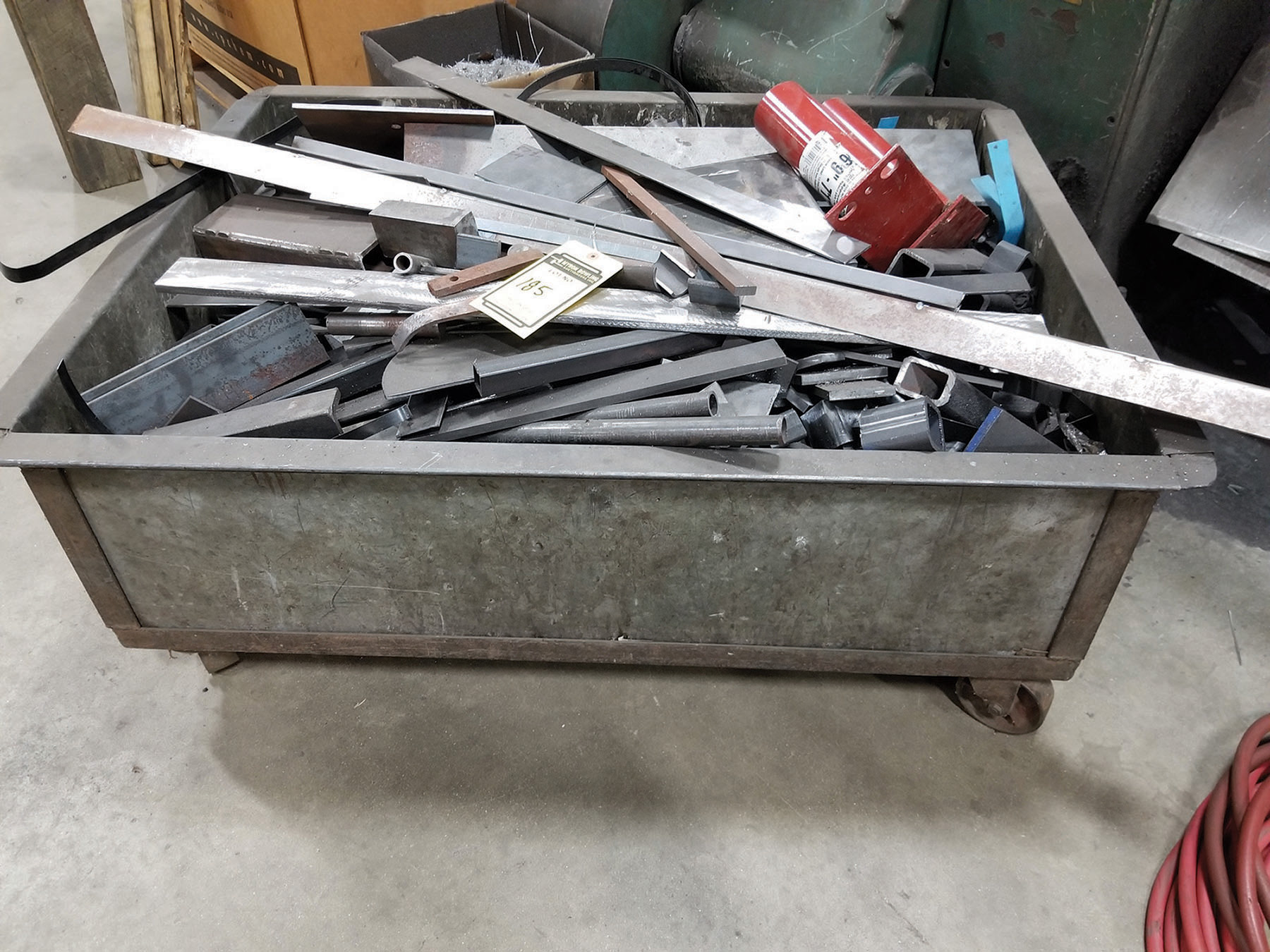 45'' X 34'' X 19'' 4-CASTER SCRAP CARTS FULL OF STEEL SCRAP (X2)