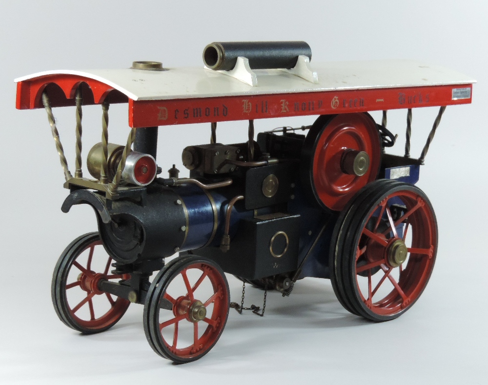 A scratch built live steam scale model of a Showman traction engine ...