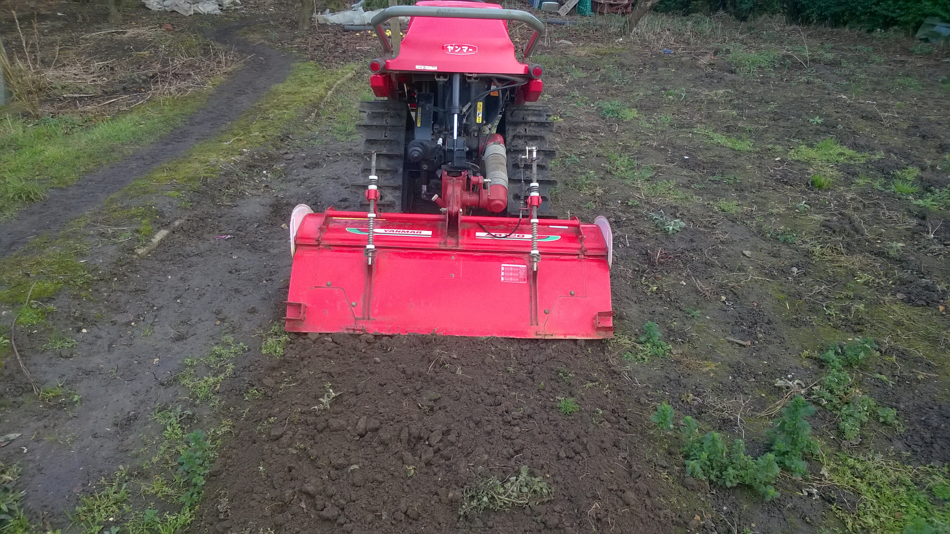 Yanmar AC10 narrow compact Crawler Tractor with Rotovator. NOTE Item ...