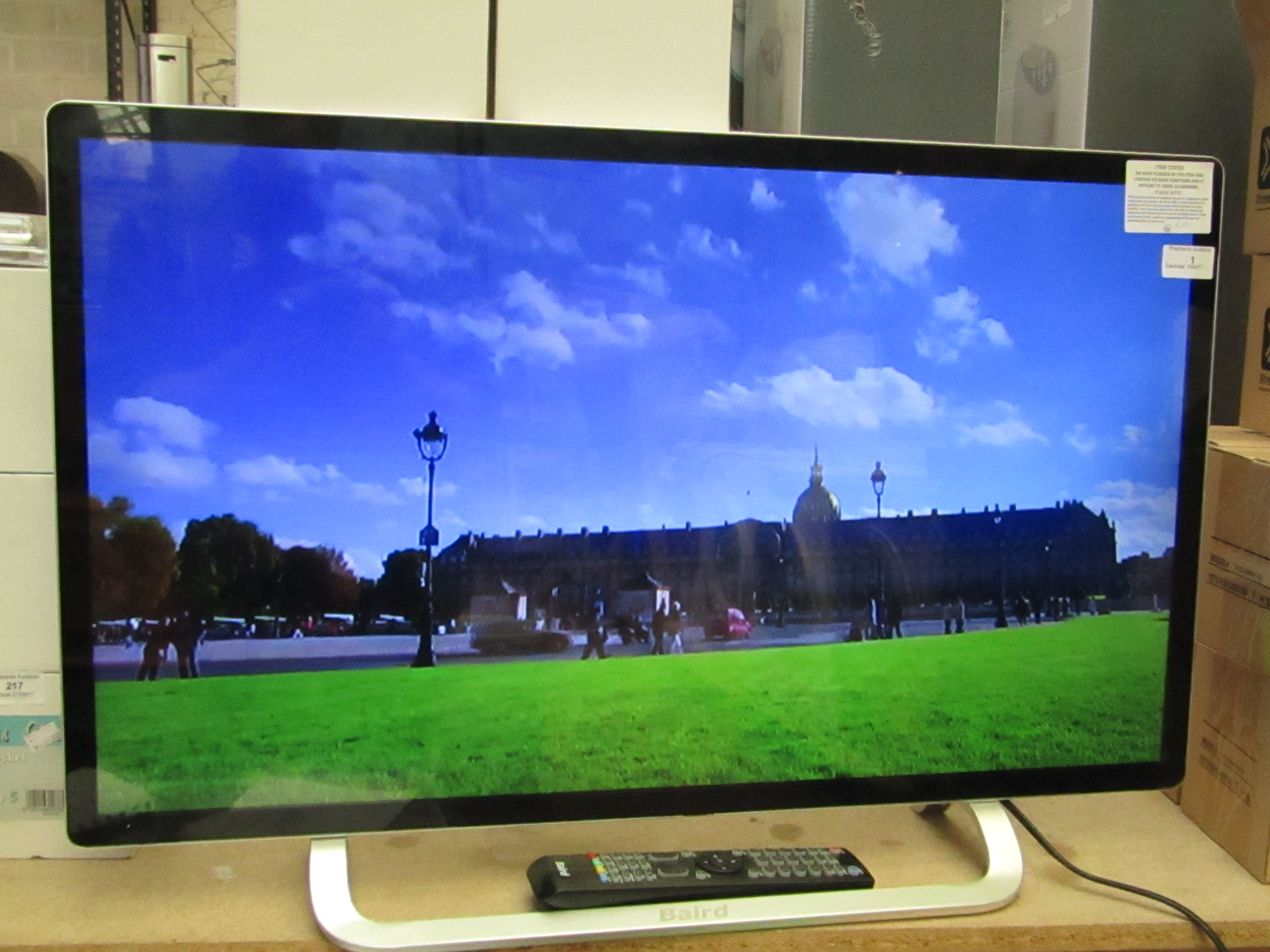 Baird 32" FHD LED TV with DVB-12, tested working with remote and stand ...