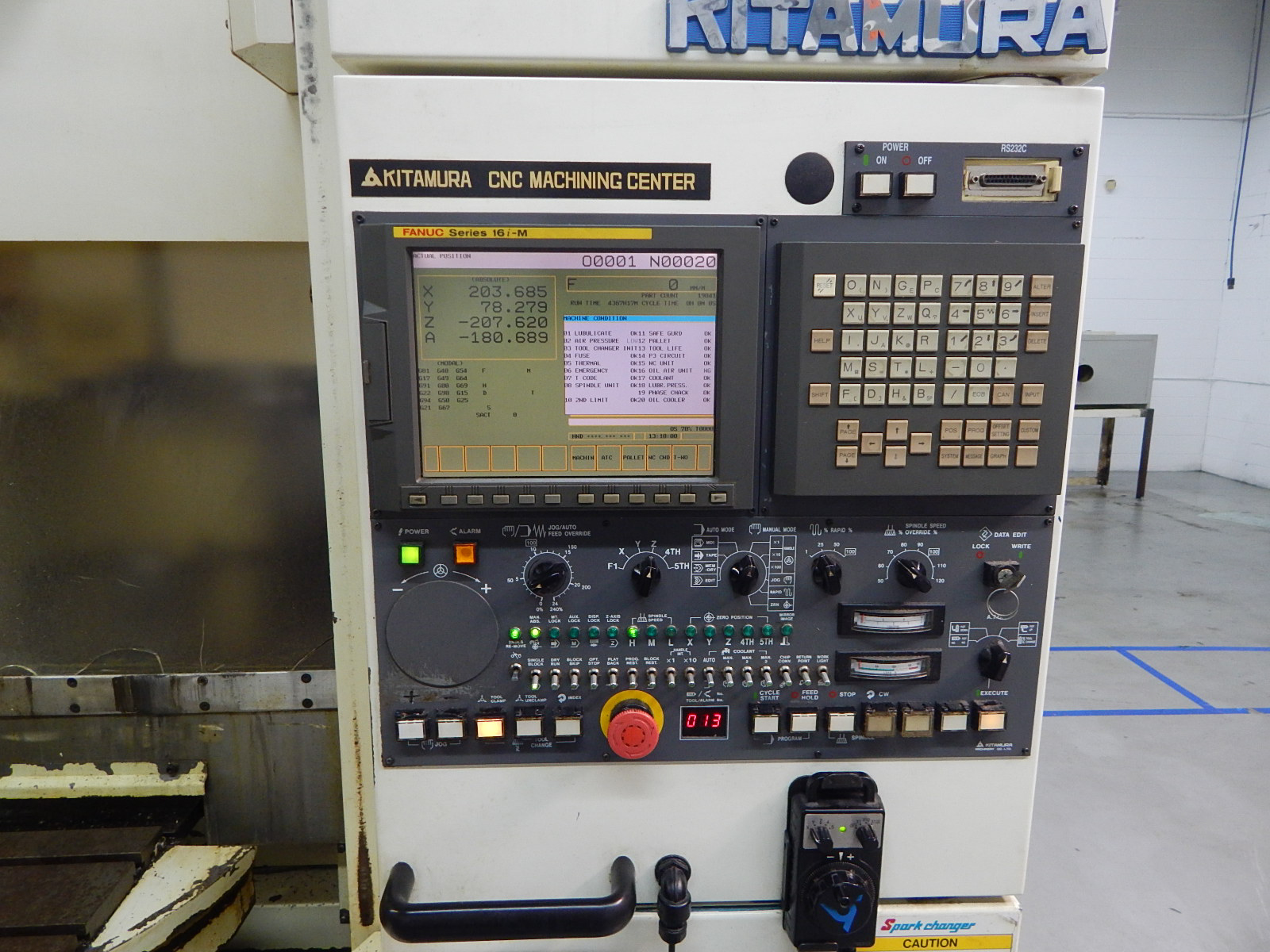 KITAMURA MYCENTER 2XI TWIN PALLET CNC VERTICAL MACHINING CENTER WITH ...