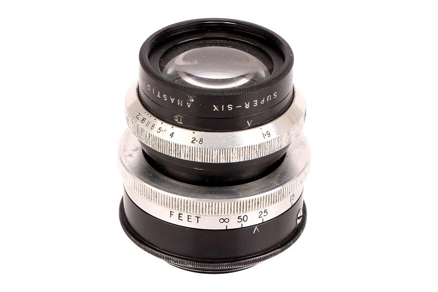 A Dallmeyer Super Six f/1.9 2" Lens,T.V., black, serial no. 535009 ...