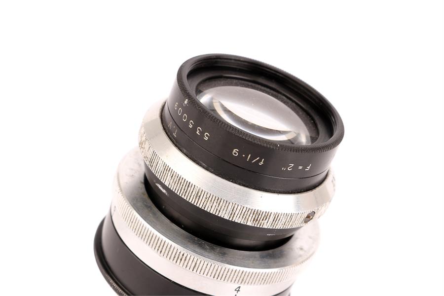 A Dallmeyer Super Six f/1.9 2" Lens,T.V., black, serial no. 535009 ...