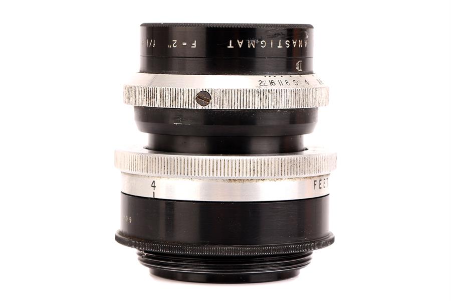 A Dallmeyer Super Six f/1.9 2" Lens,T.V., black, serial no. 535009 ...