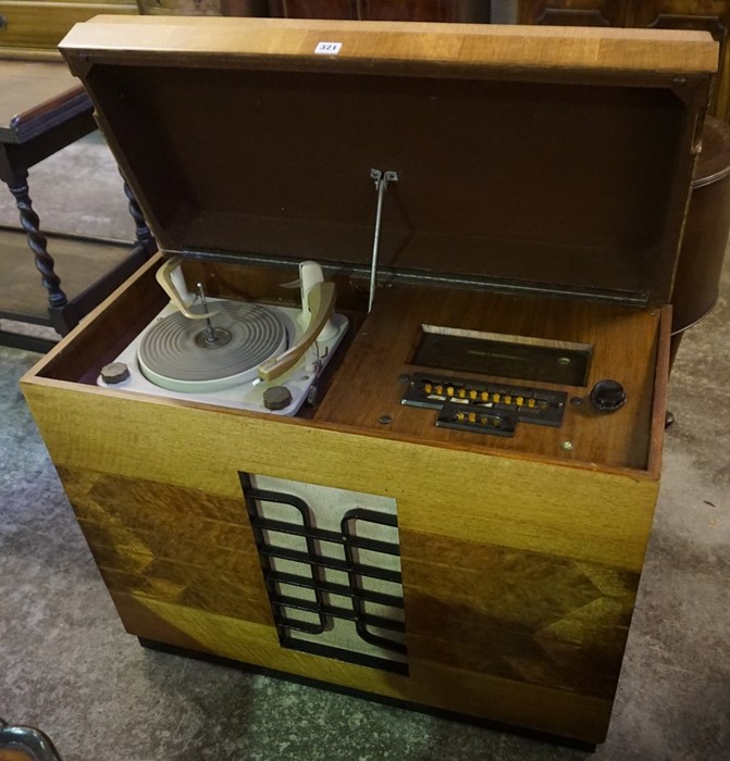 A Vintage Radiogram, With integral record player, 103cm high, 89cm wide