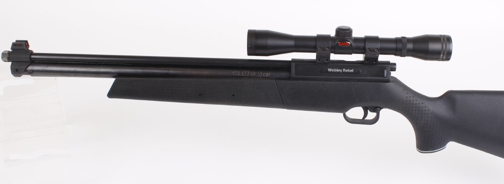 .177 Webley Rebel, underlever air rifle (seals a/f), black synthetic ...