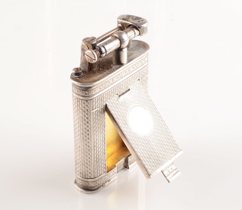 A rare silver Dunhill Unique compact lighter, Alfred Dunhill mark, made ...