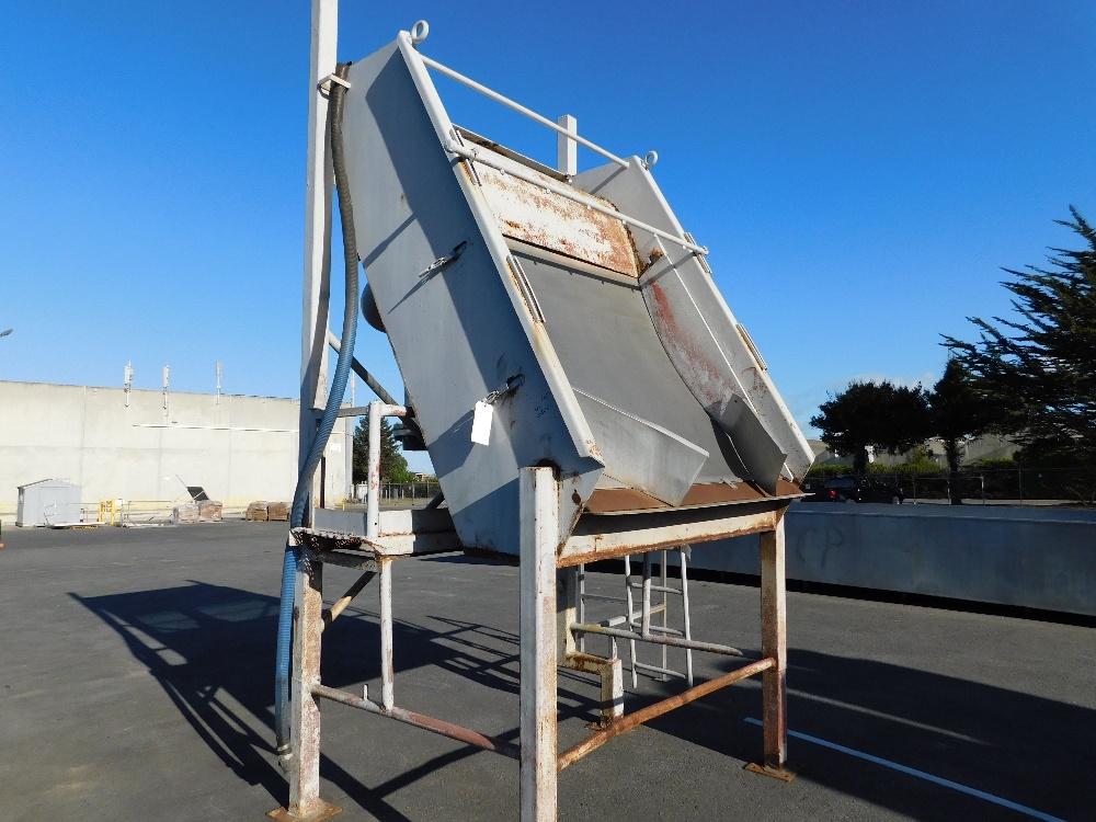 Parabolic Waste Water Screen, 72"W, .5mm Gap, S.S. Screen, Mild Steel Frame