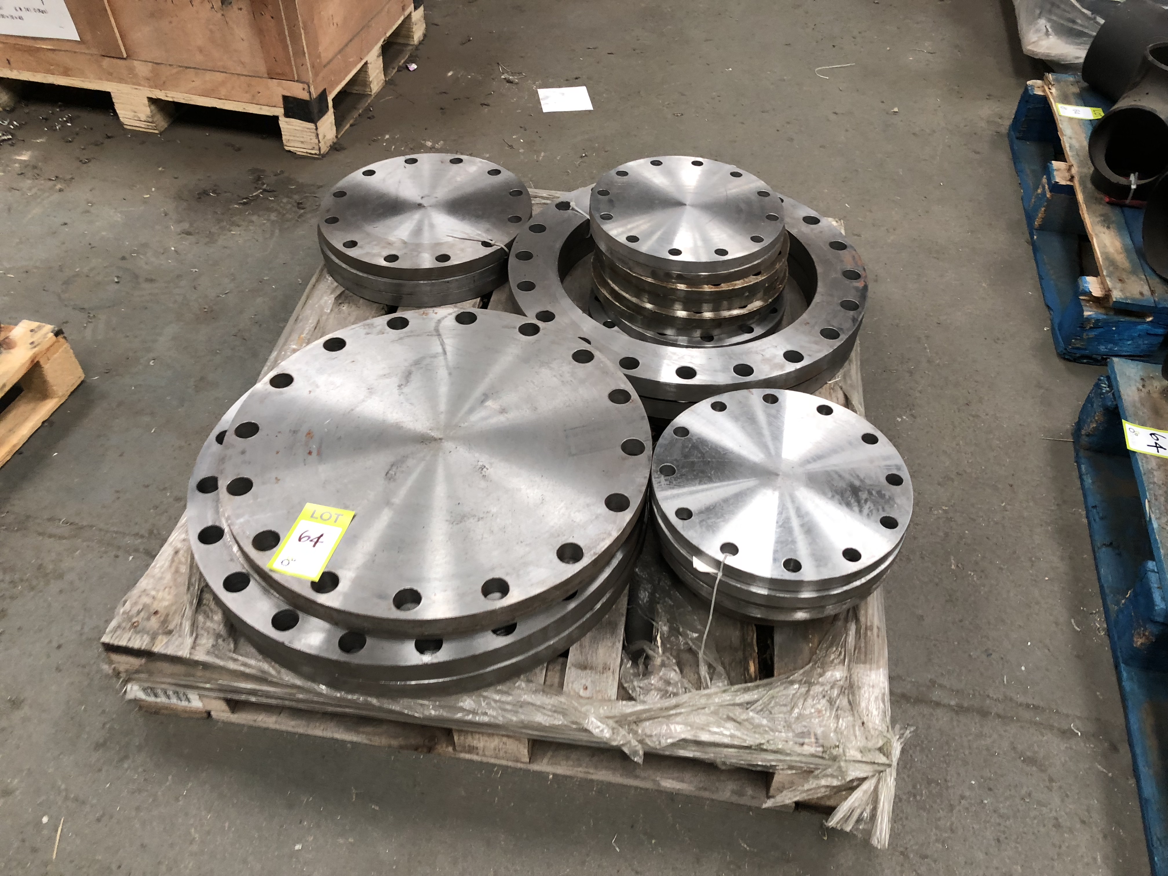 Large quantity steel Blanking Plates, Pipe Bends, etc, to 9 pallets and ...
