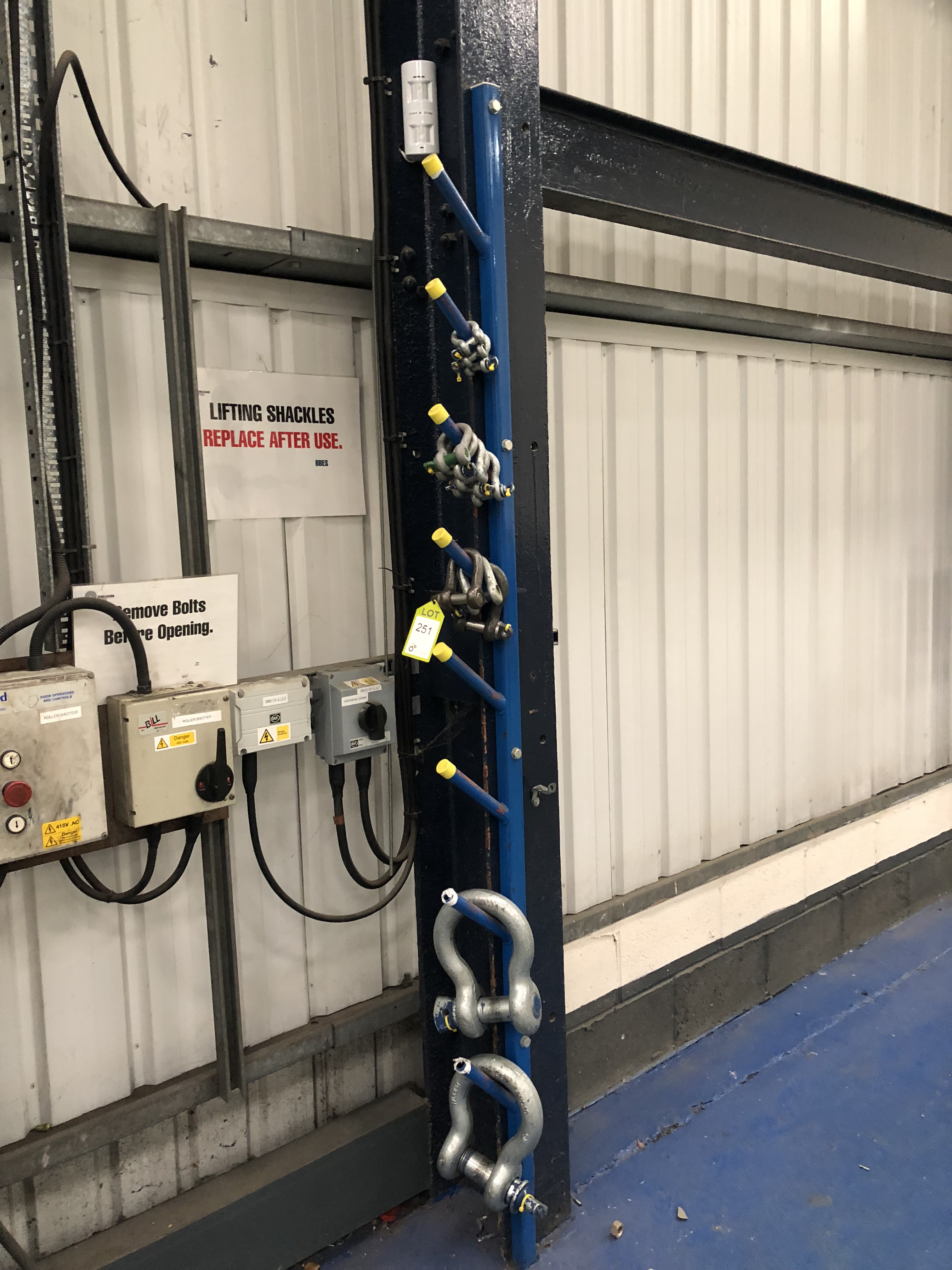 12 Lifting Shackles and Rack (located in Bay 3)