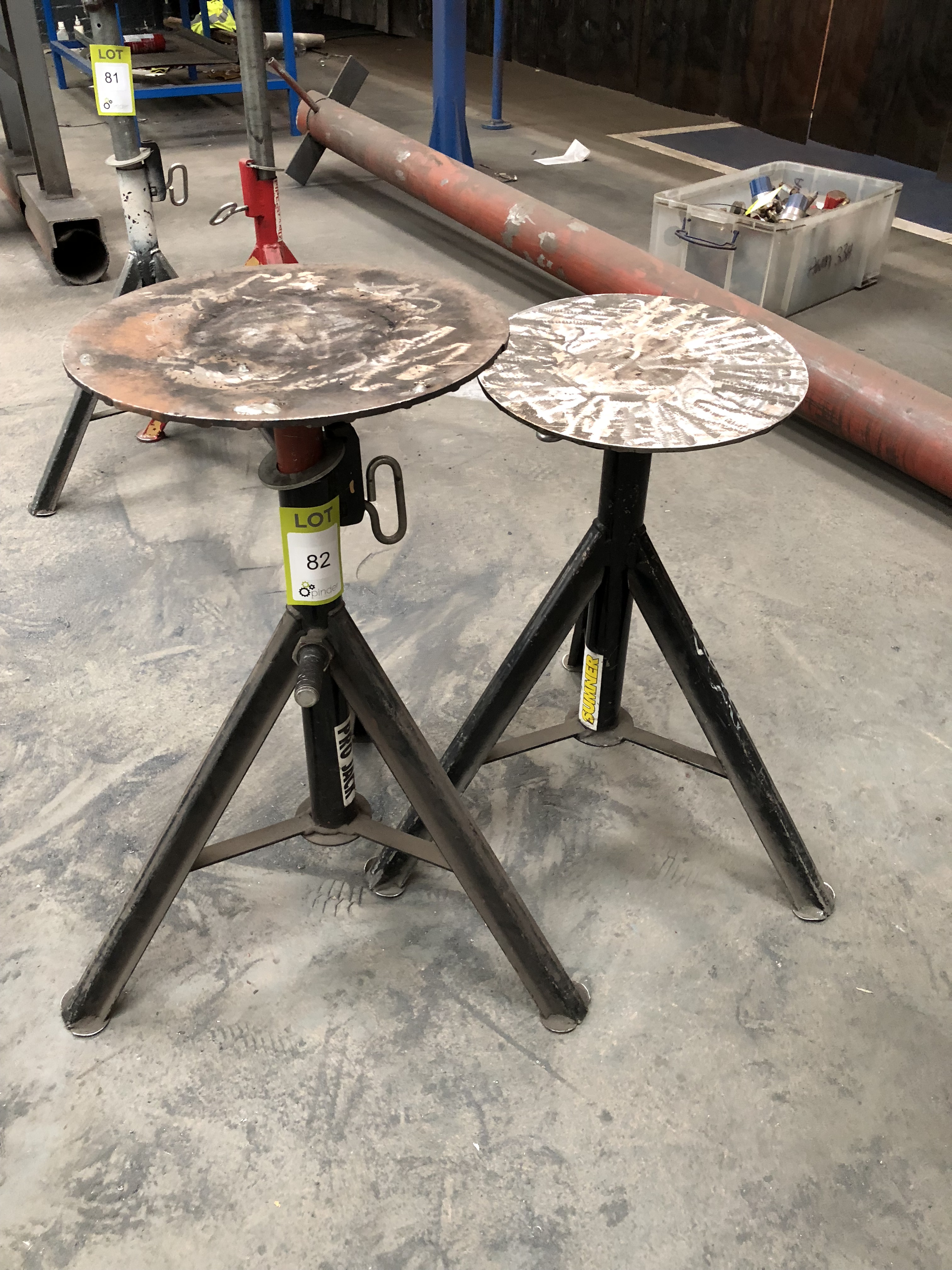 Pair adjustable Work Stands (located in Bay 3b)