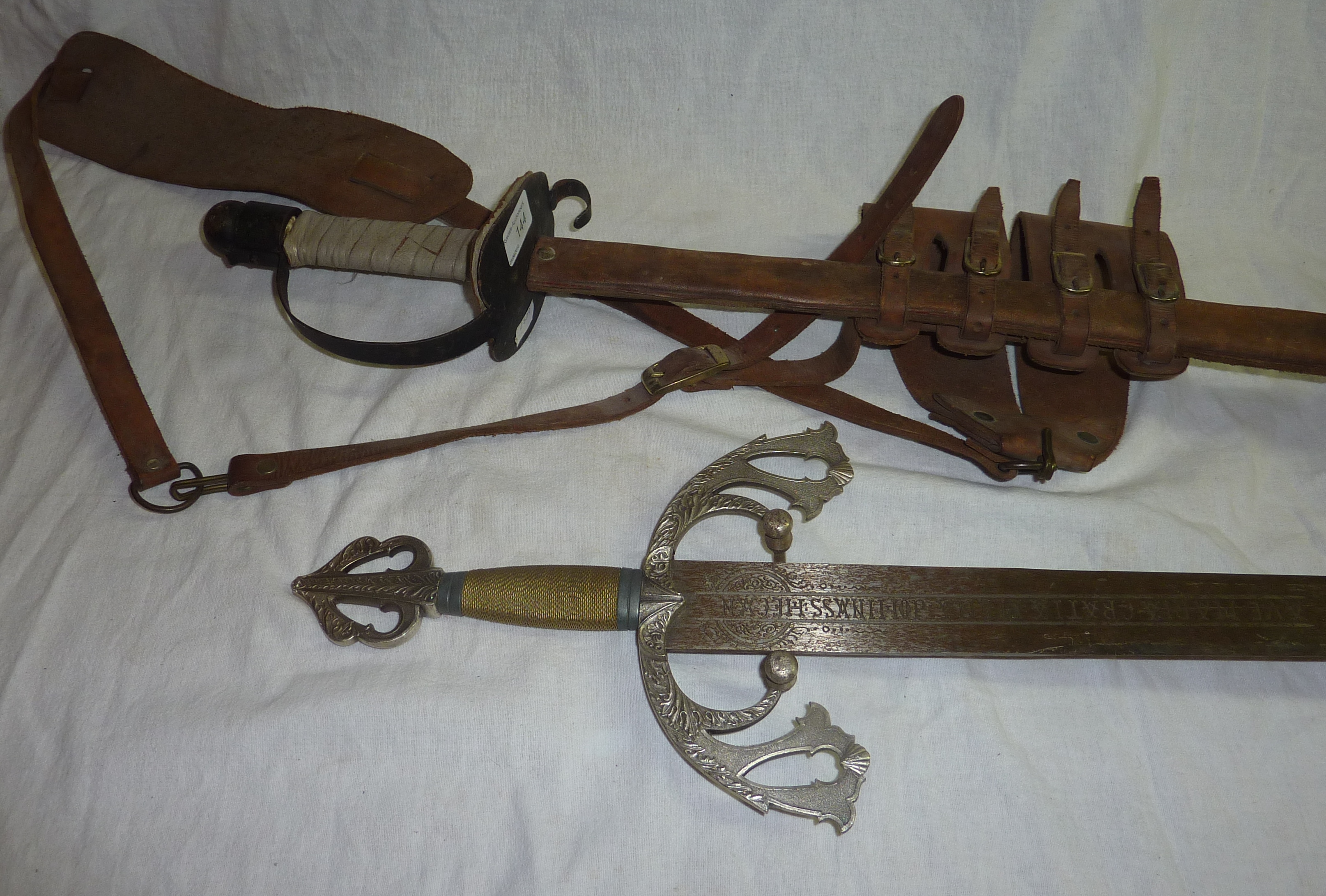 Reproduction re-enactment English Civil War period straight sword with ...