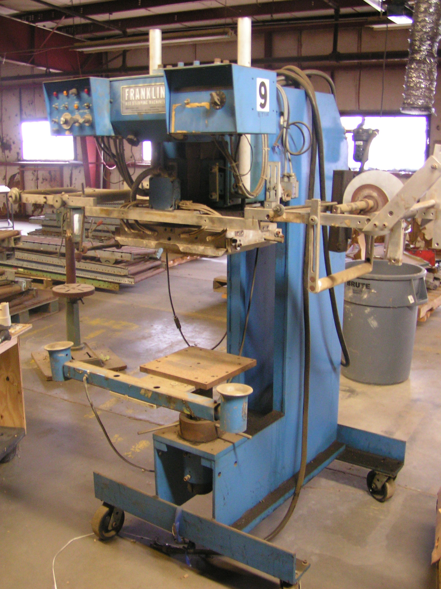 Franklin Hot Stamping Machine, Roll Leaf Stamping Press, S/N: 34023/39 ...