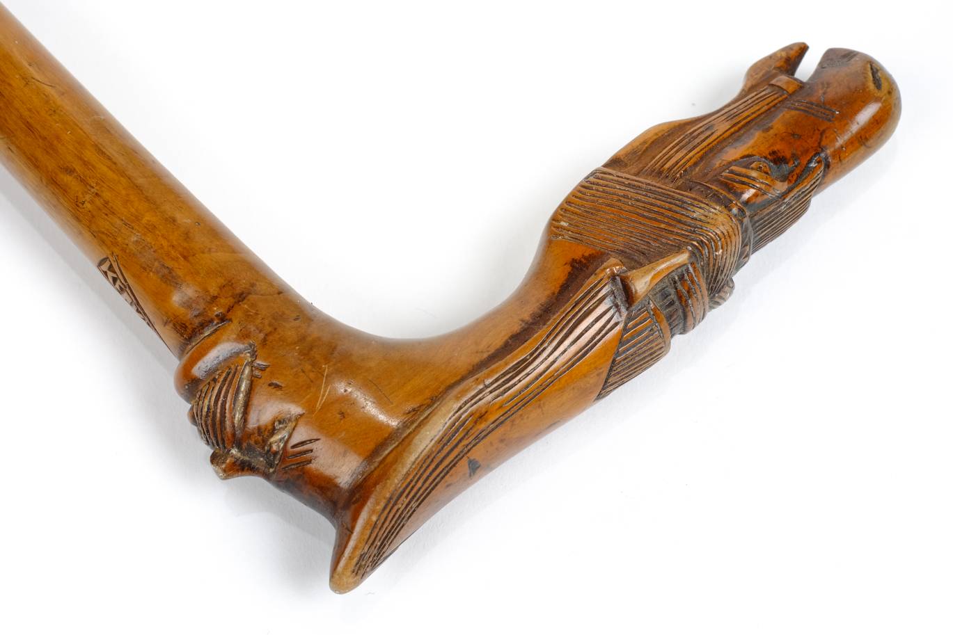 *Walking Stick. A Greek walking stick, circa 1900, carved from ...