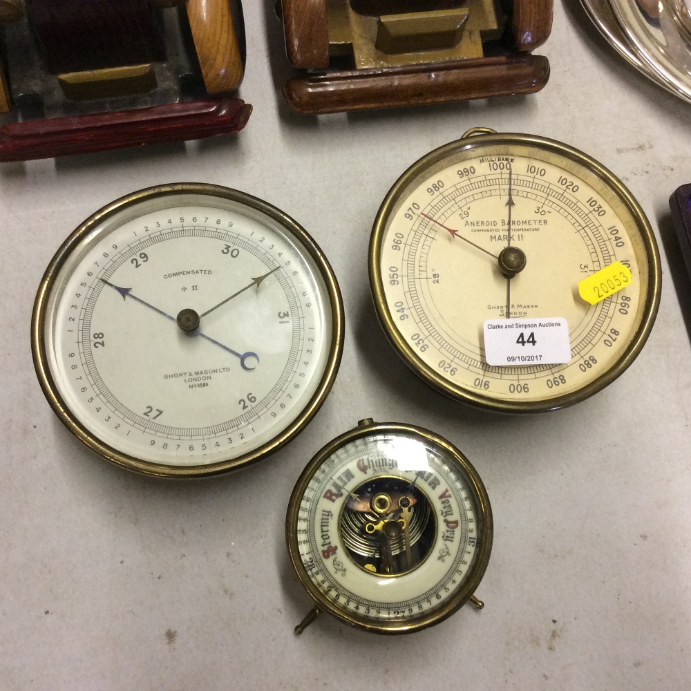 Three various barometers