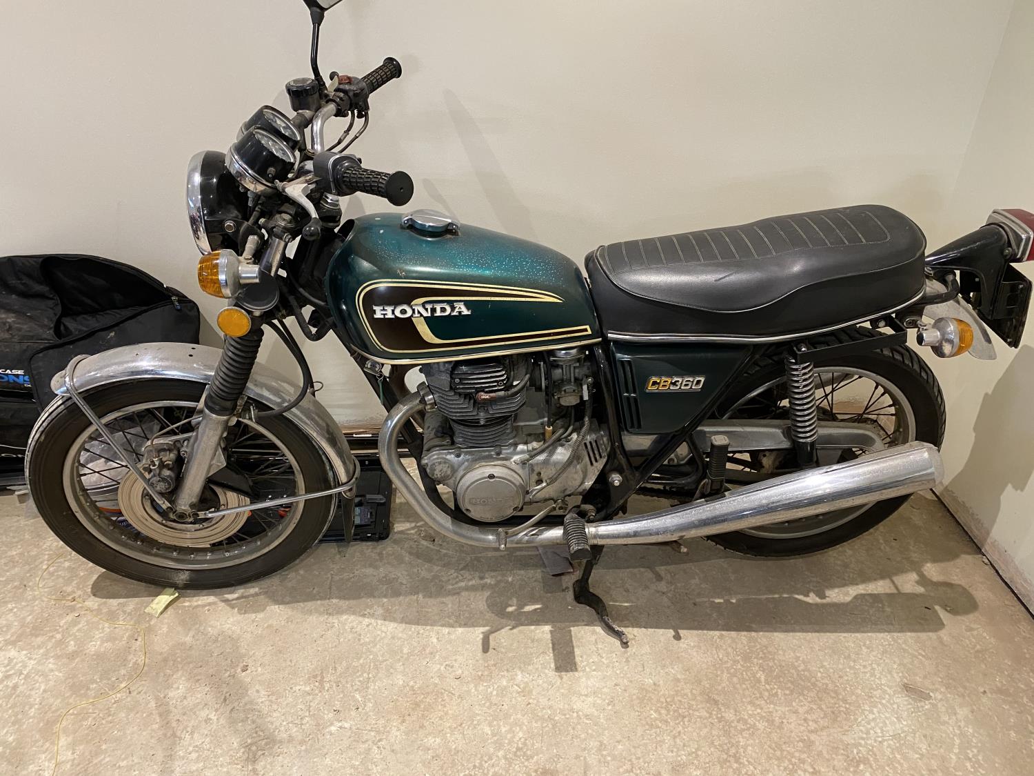 A 1973 HONDA CB 360 IN GOOD CONDITION, RUNS AND RIDES WELL - ON A VS