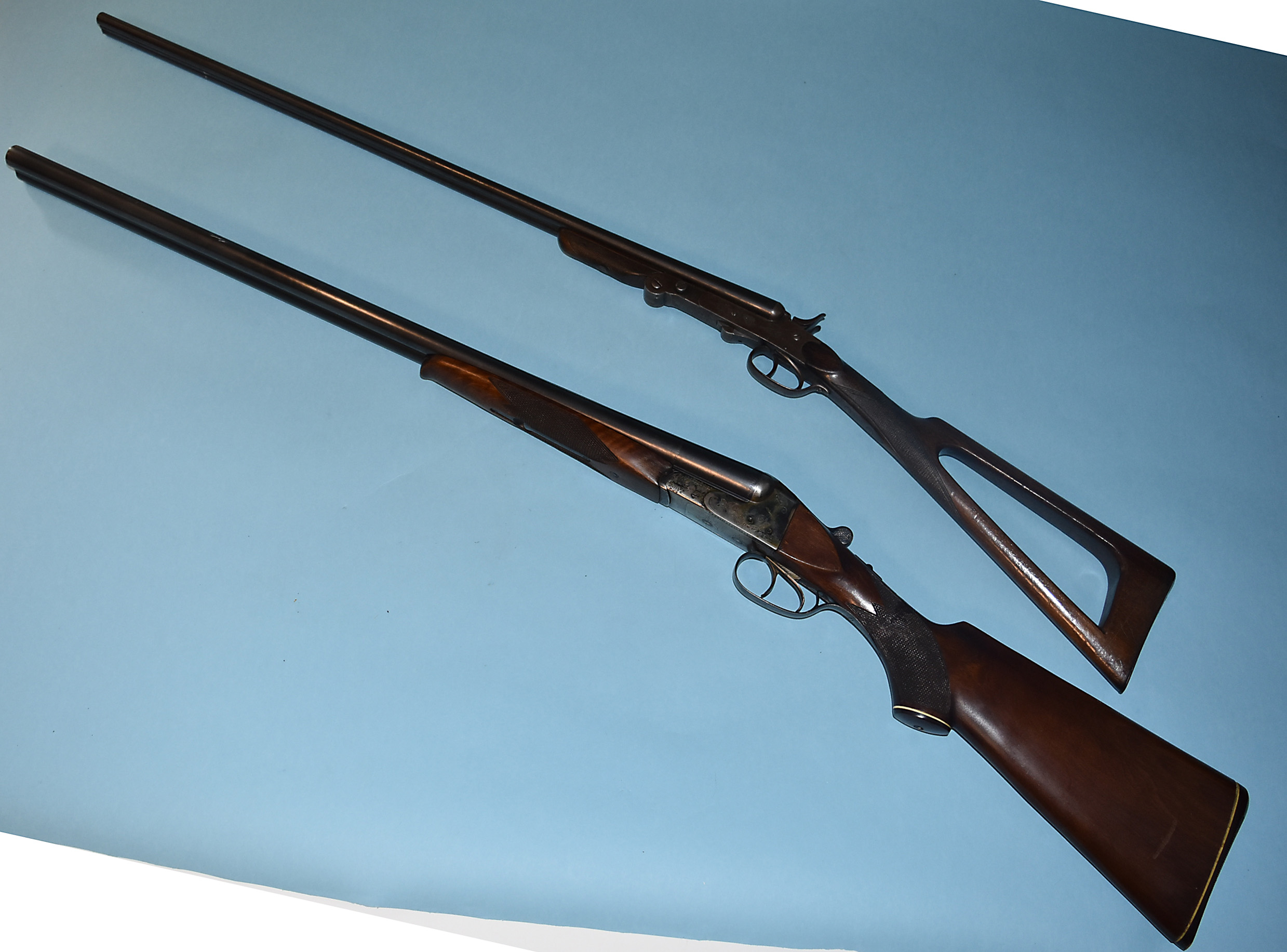 Shooting, a 19th Century English, 410, SBS double barrel hammered ...