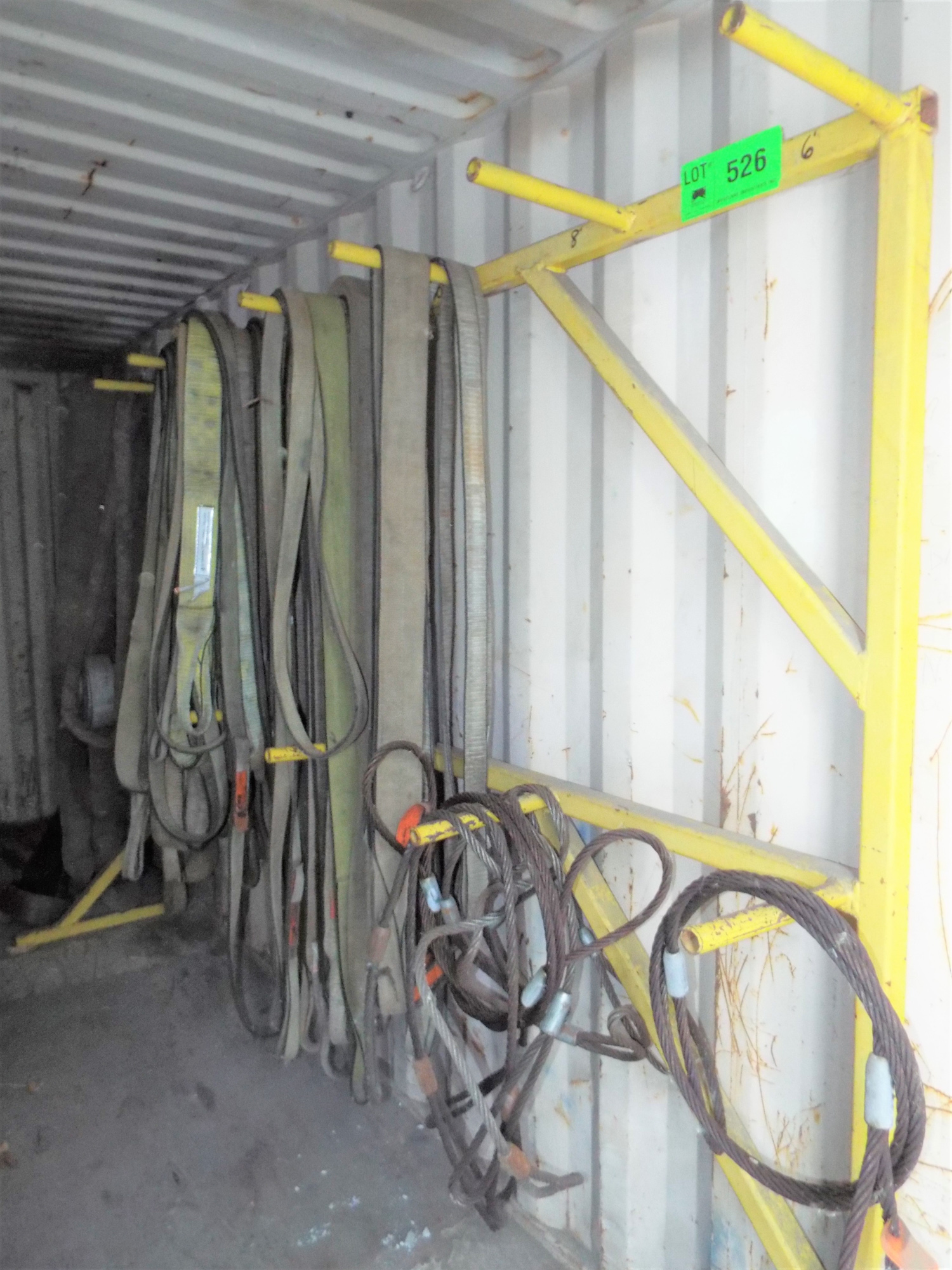 { Group of lots: 526, 527 } LOT/ CONTENTS OF SEA CONTAINER - LIFTING ...