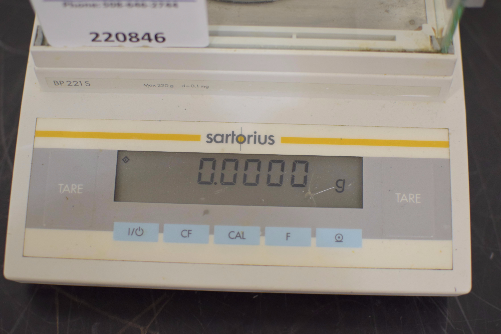 Sartorius Model BP221S Balance, Electrical: 12V-30V90904817, Est Dims ...