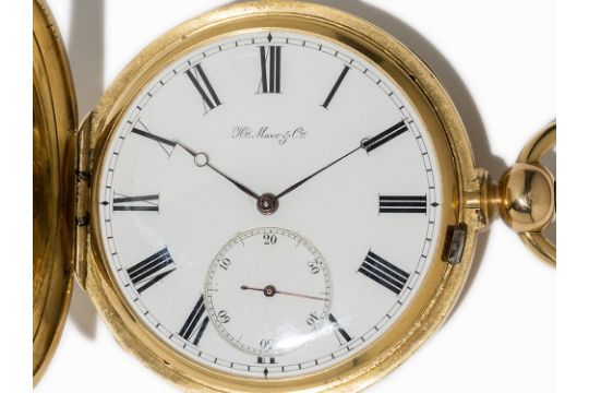 H. Moser & Cie Gold Hunter, Switzerland, C. 1910 H. Moser & Cie gold ...