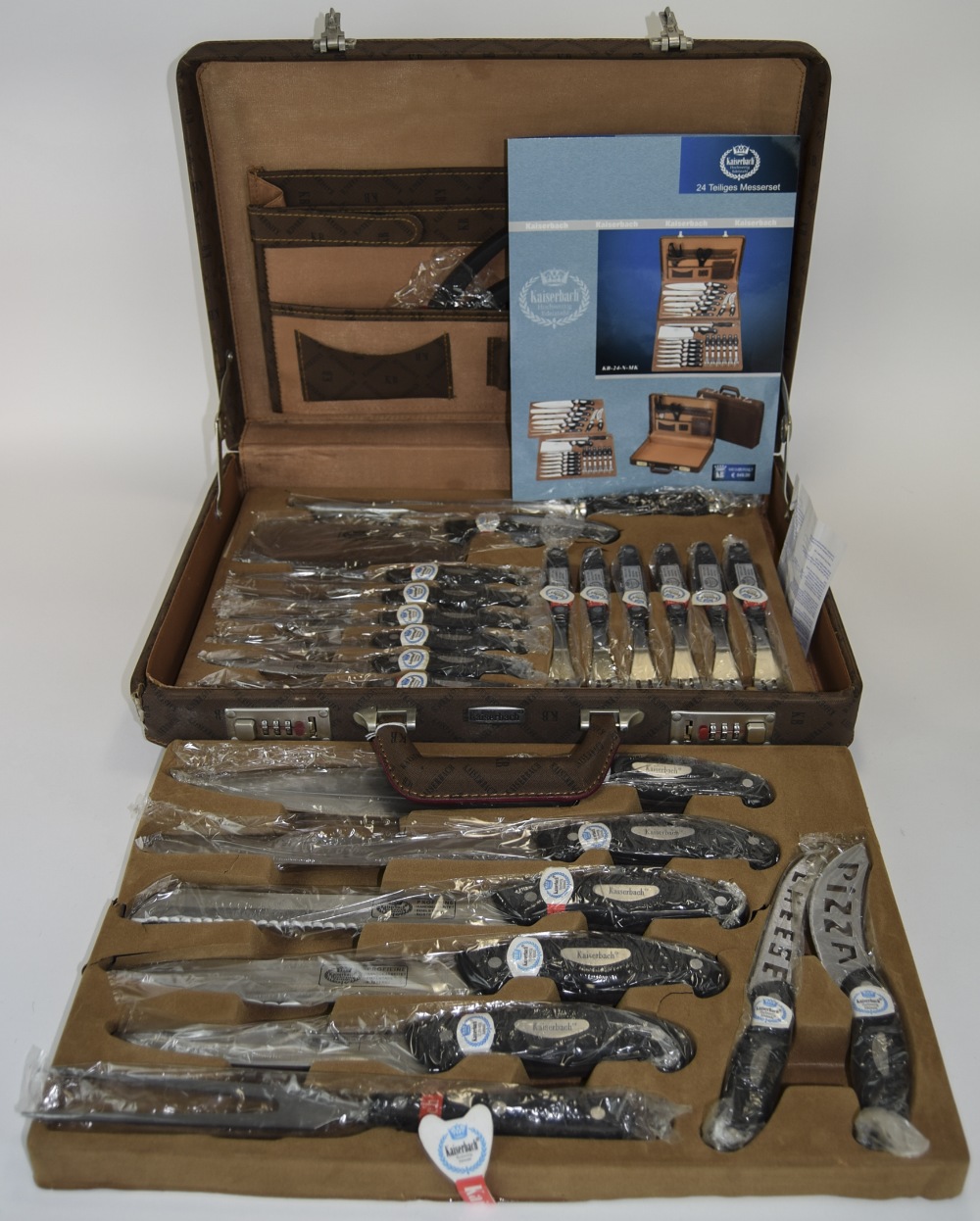 Kaiserbach Good Quality 24 Piece Knife Set, Comes with Briefcase with ...