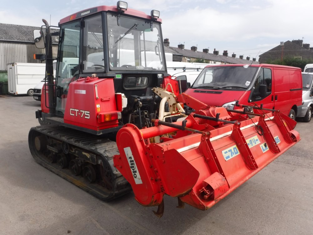YANMAR CT-75 CRAWLER TRACTOR C/W ROTOVATOR, 2166 HOURS [+ VAT]