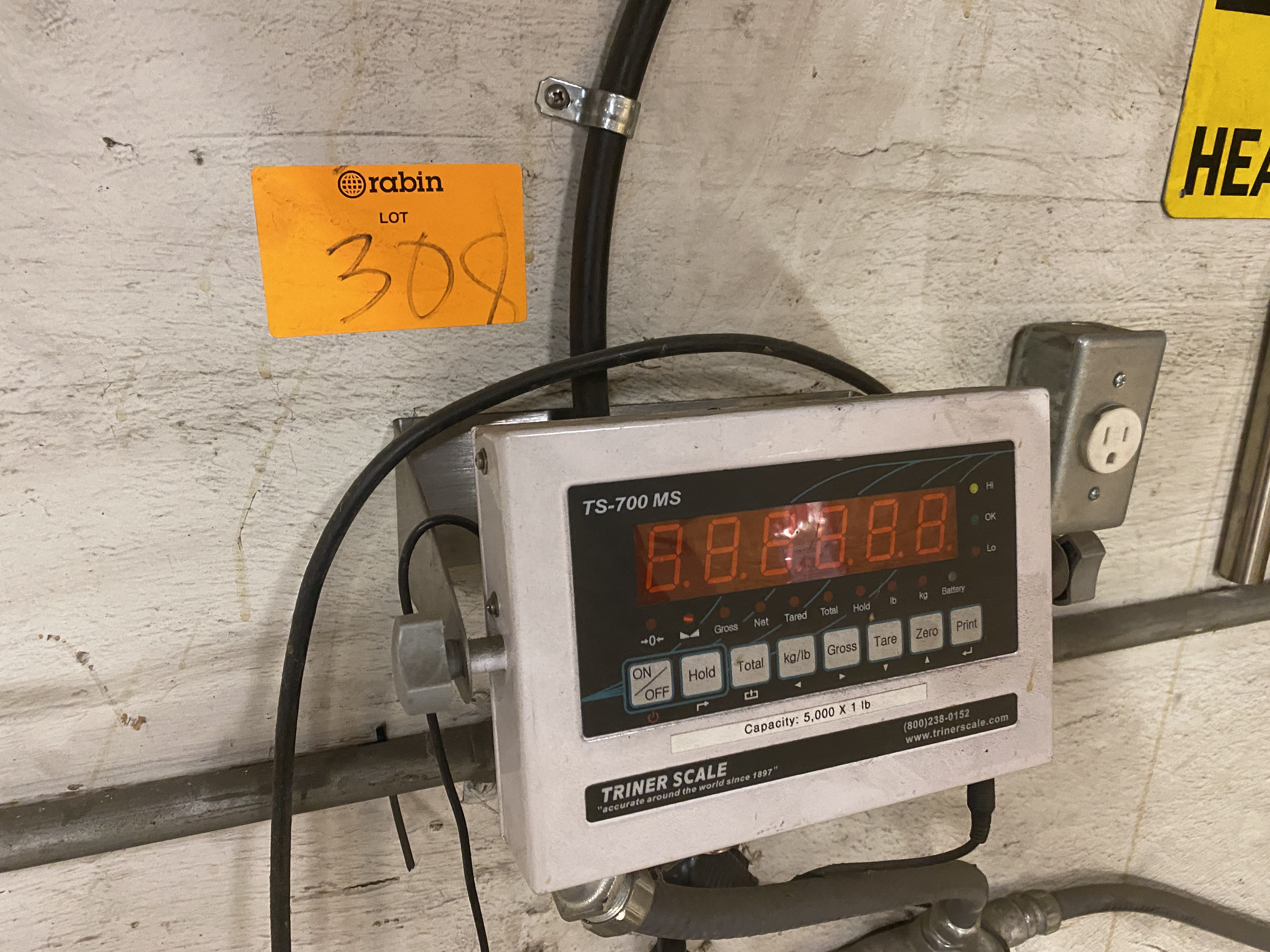 Platform scale with (1) Triner Scale model TS-700MS display, (1) model ...