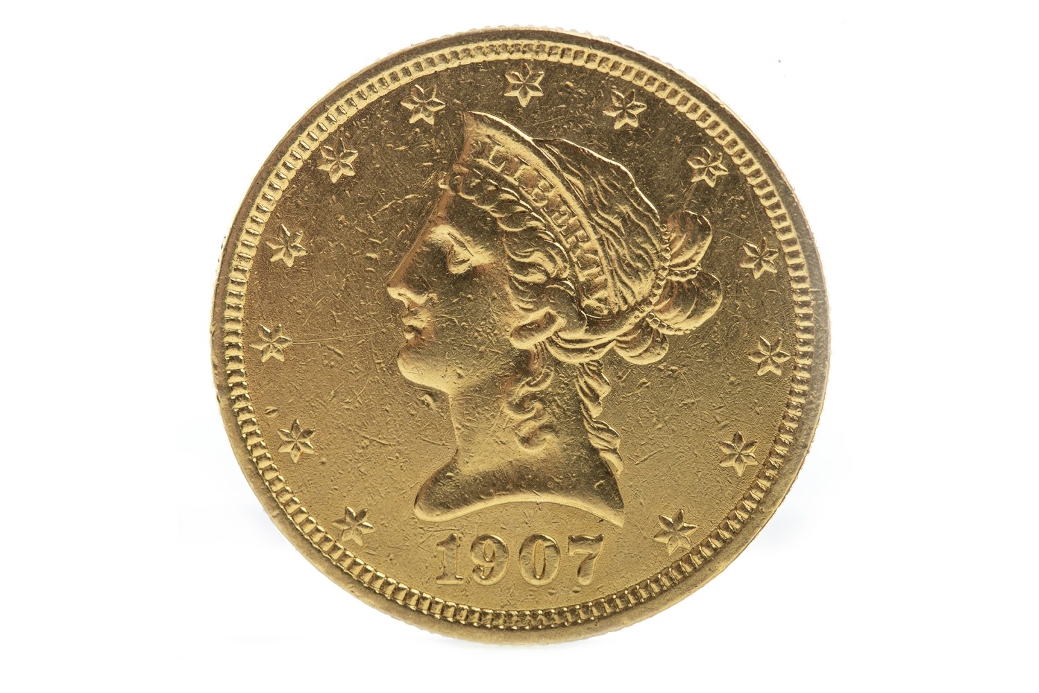 GOLD USA TEN DOLLAR COIN DATED 1907